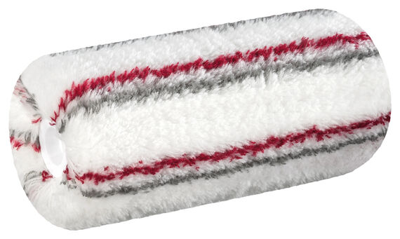 Paint Roller Refill Polyester GreyRed stripe padded - ColorExpert
