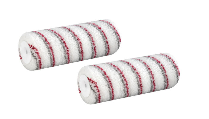 Paint Roller Refill Polyester GreyRed stripe - ColorExpert
